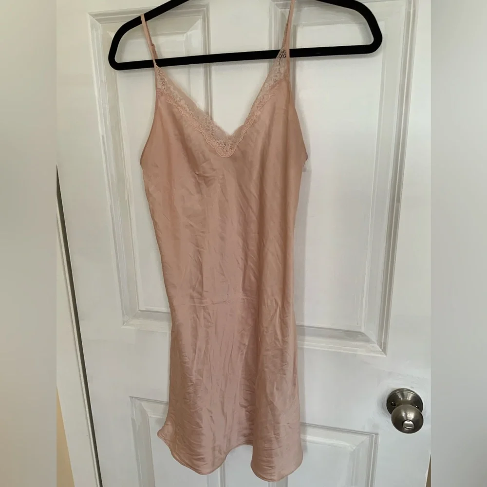 Etam | Intimates & Sleepwear | Etam Milky Lace Trim Silk Chemise | Poshmark